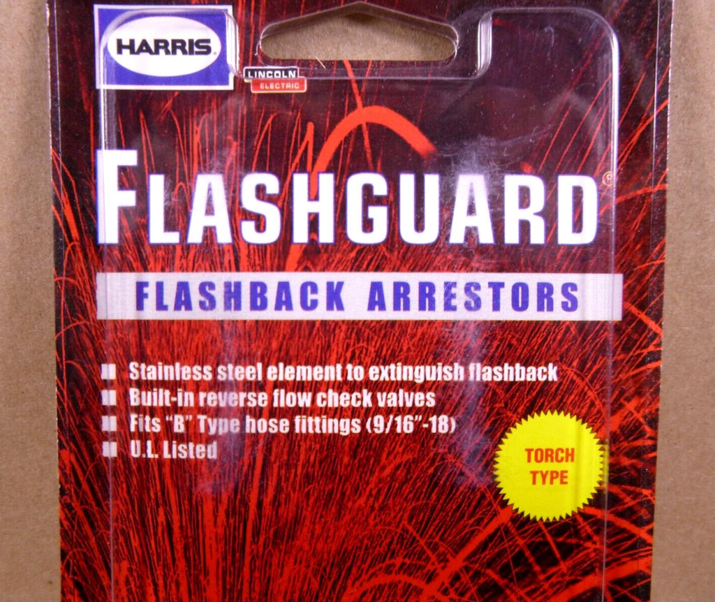 Harris Model 88-5 FBT Torch-Type Flashback Arrestor (R&L) 4301650, 9/16 ...
